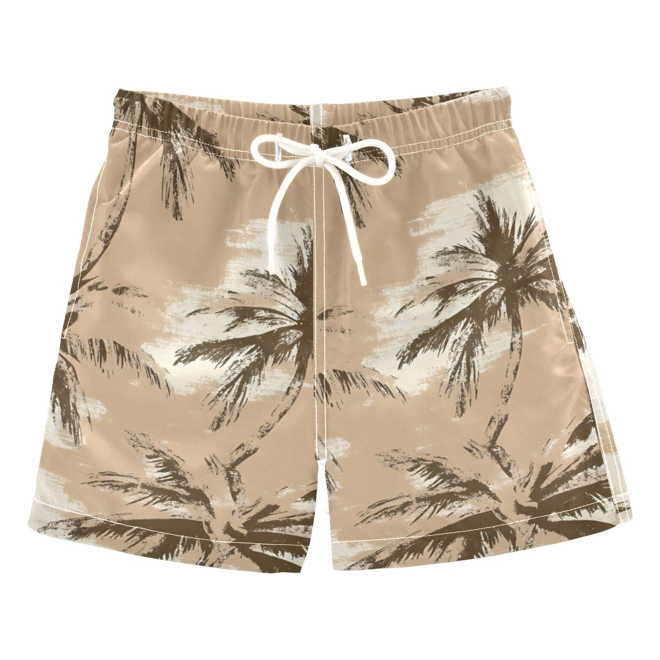 ALAZA Boys Swim Trunks Retro Palm Tree Pattern Beach Board Shorts ...