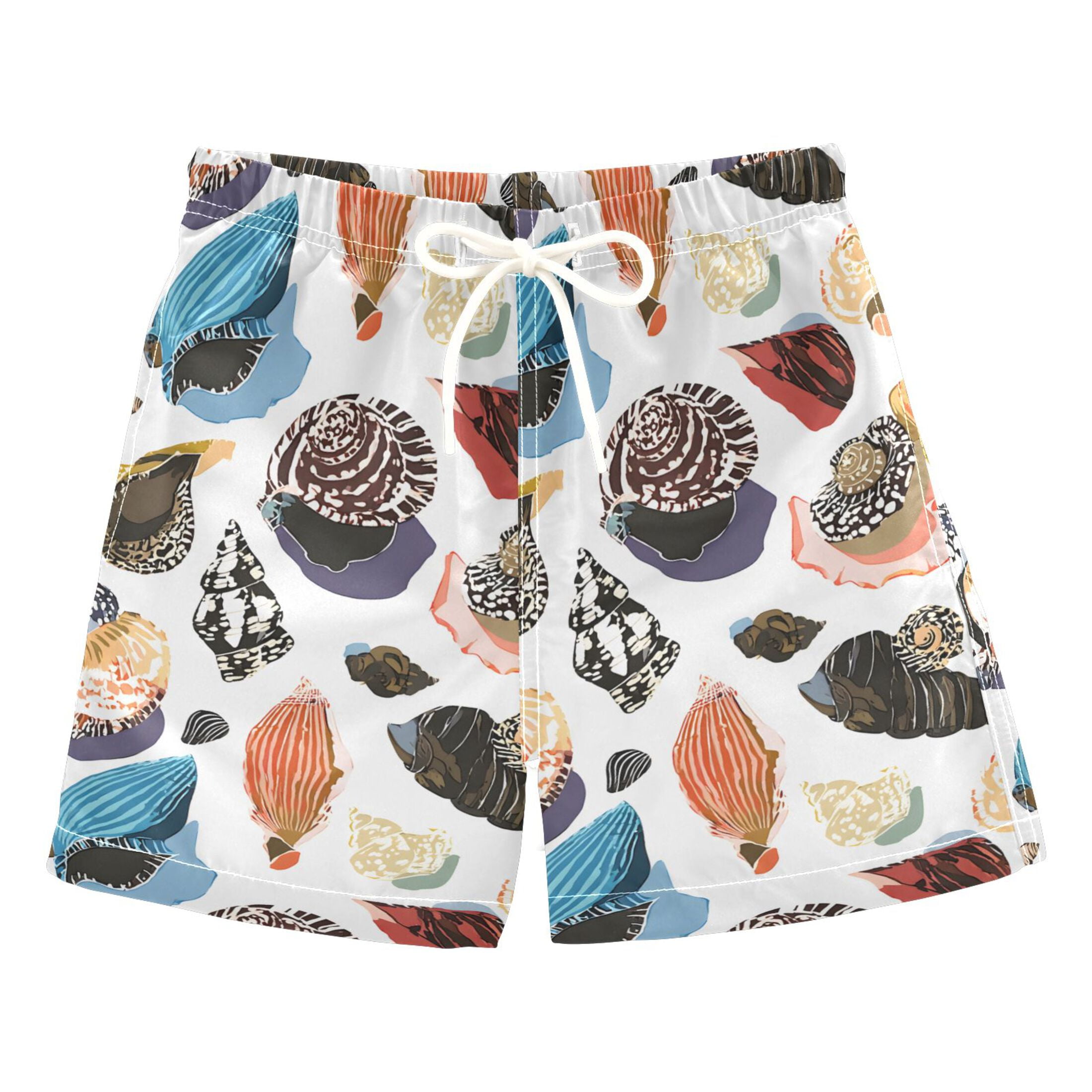 ALAZA Boys Swim Trunks Various Shellfish Beach Board Shorts Swimsuit ...