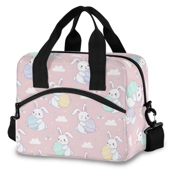ALAZA Bunny Eggs Rabbit Insulated Lunch Box Large Reusable Cooler Bag ...