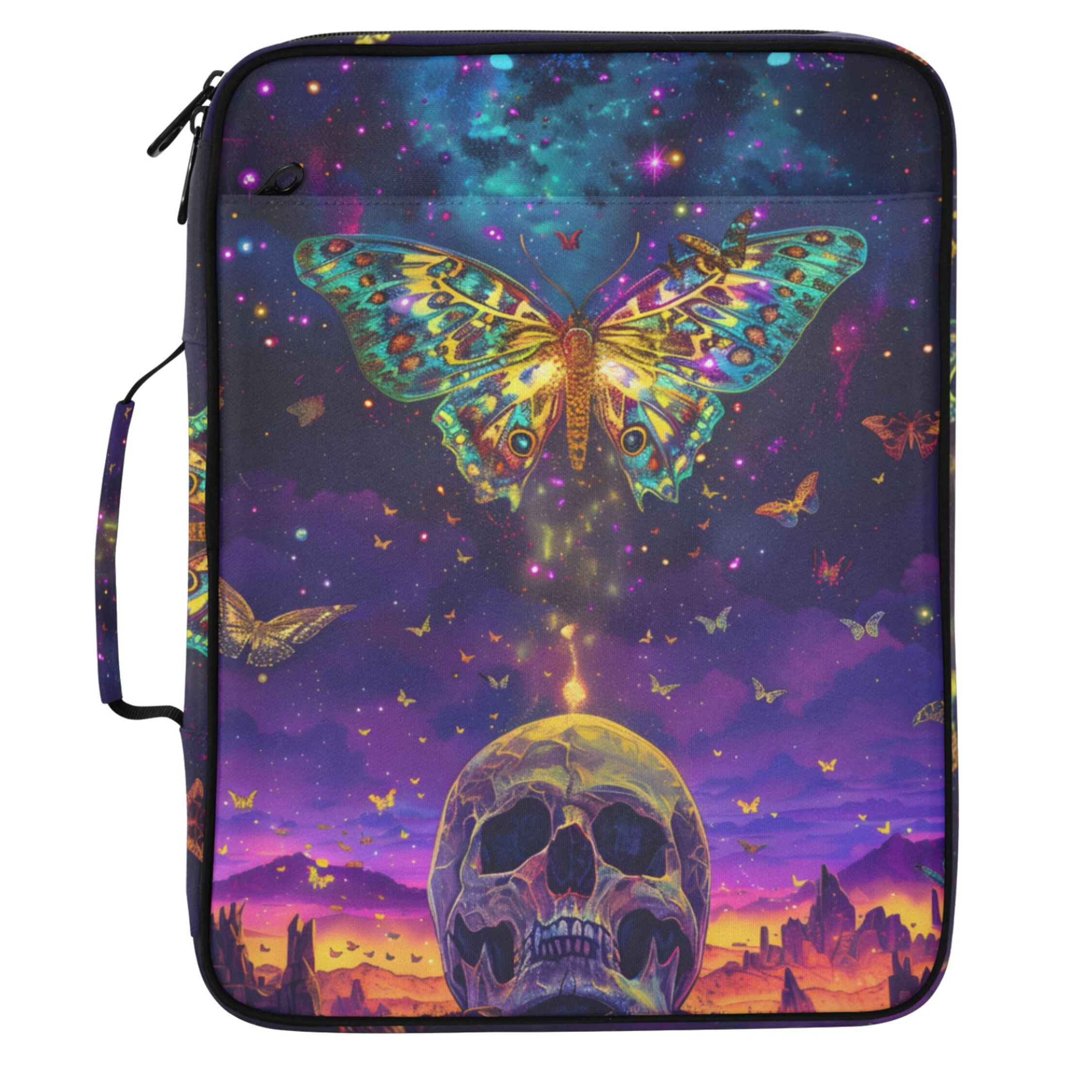 ALAZA Butterflies and Skull Heads Pattern Expanding Accordion File ...