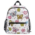 ALAZA Butterfly Flower Heart Pattern School Backpack Student Bookbag ...