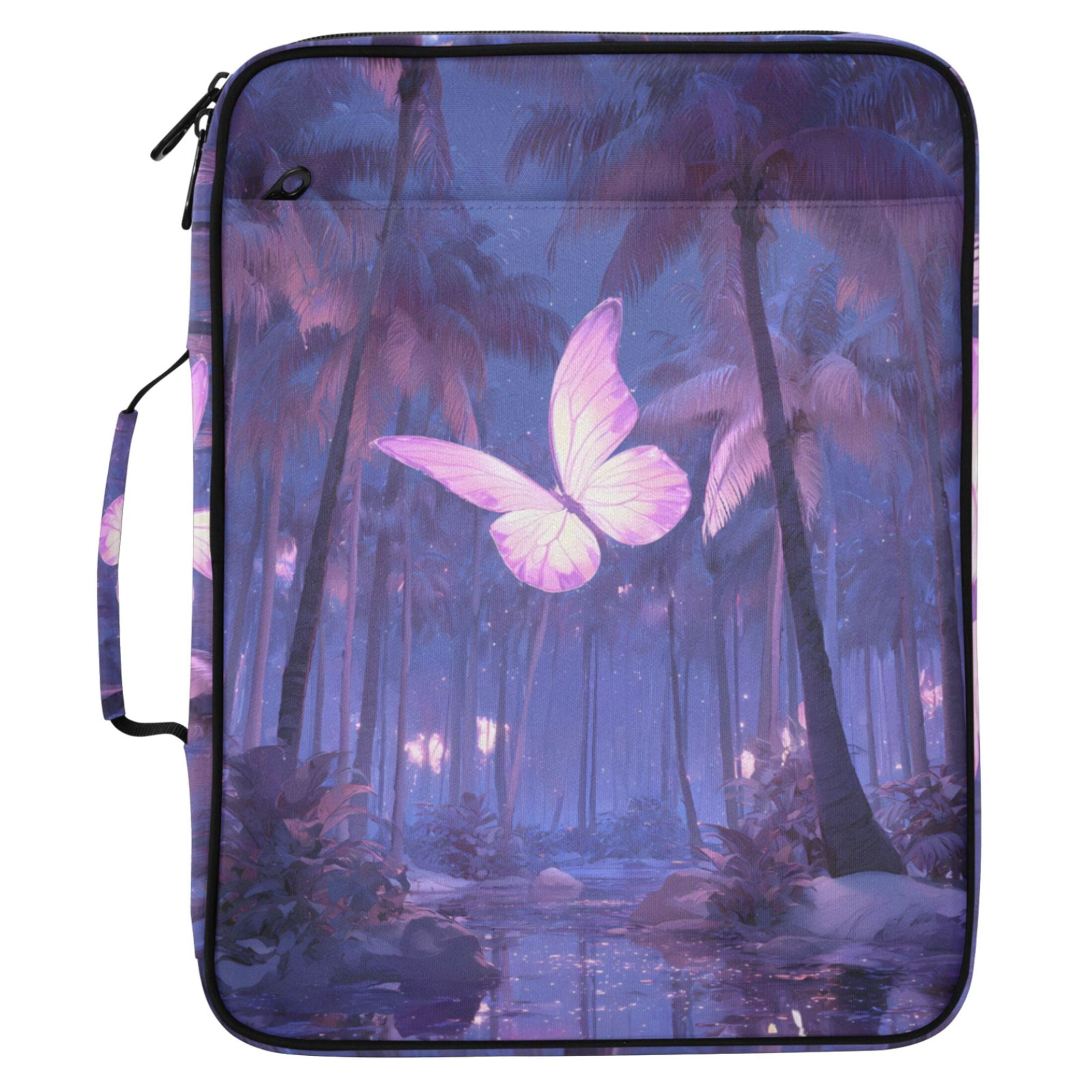ALAZA Butterfly Palm Tree Night Pattern Expanding Accordion File Folder ...