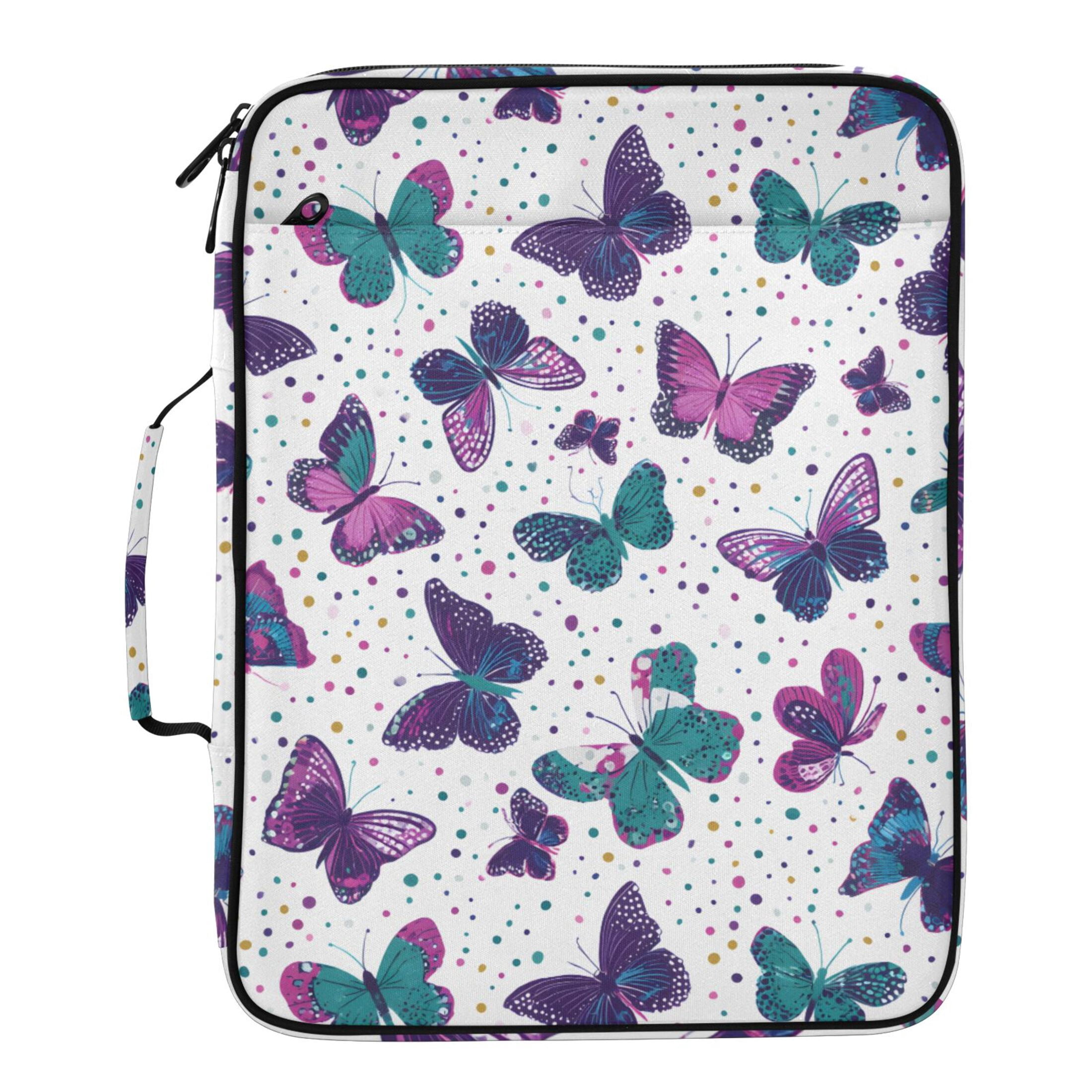 ALAZA Butterfly Polka Dot Pattern Expanding Accordion File Folder 3 ...