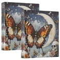 ALAZA Butterfly Skeleton Hardcover 3 Ring Binder 1.5" D-Rings with ...