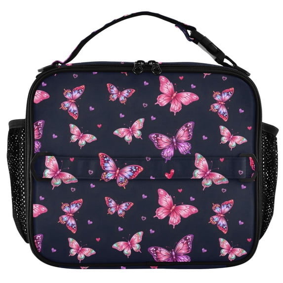 ALAZA Butterfly Sparkling Insulated Lunch Box Lunch Bag Cooler Tote ...