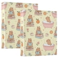 ALAZA Capybara Life Hardcover 3 Ring Binder 1.5" D-Rings with Interior ...