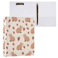 ALAZA Capybara Strawberry Pattern Hardcover 3 Ring Binder 1.5" D-Rings ...