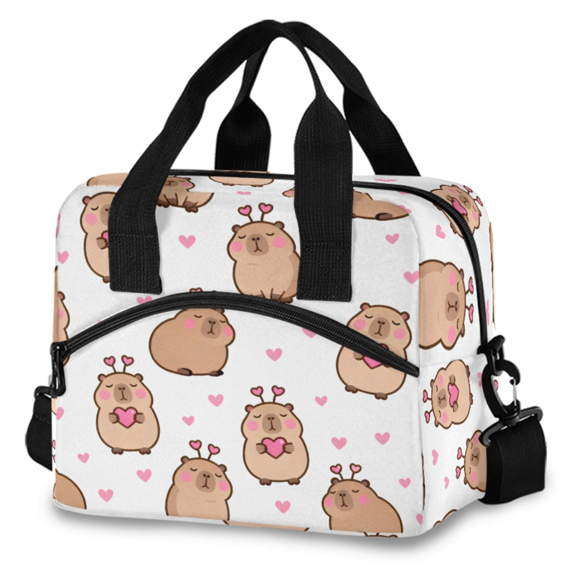ALAZA Capybara Thinking Insulated Lunch Box Large Reusable Cooler Bag ...