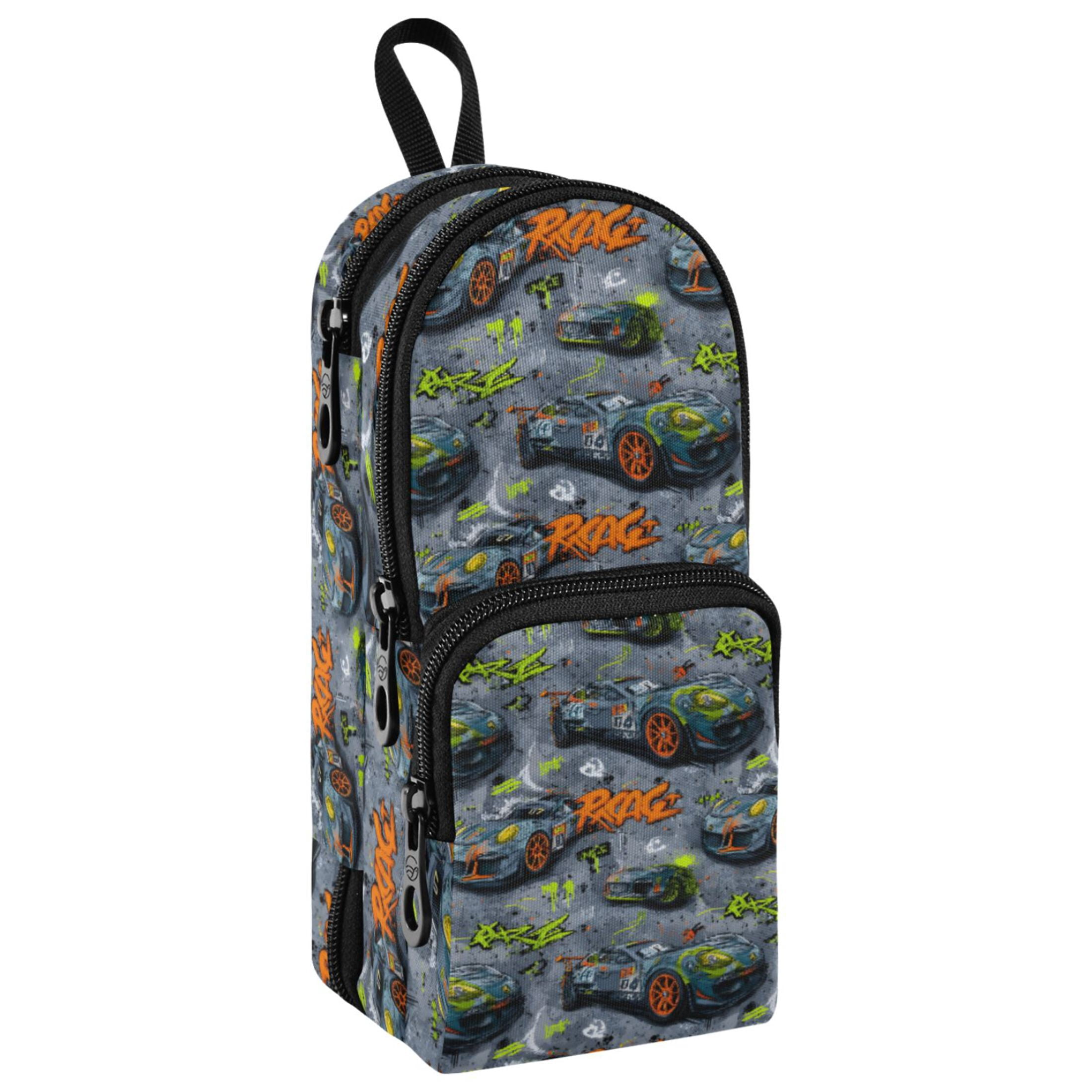 ALAZA Car Racing Cartoon Pencil Case Pen Pouch Stationery Organizer Bag ...