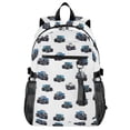 ALAZA Car Trucks Cartoon Blue Pattern School Backpack Travel Laptop Bag ...