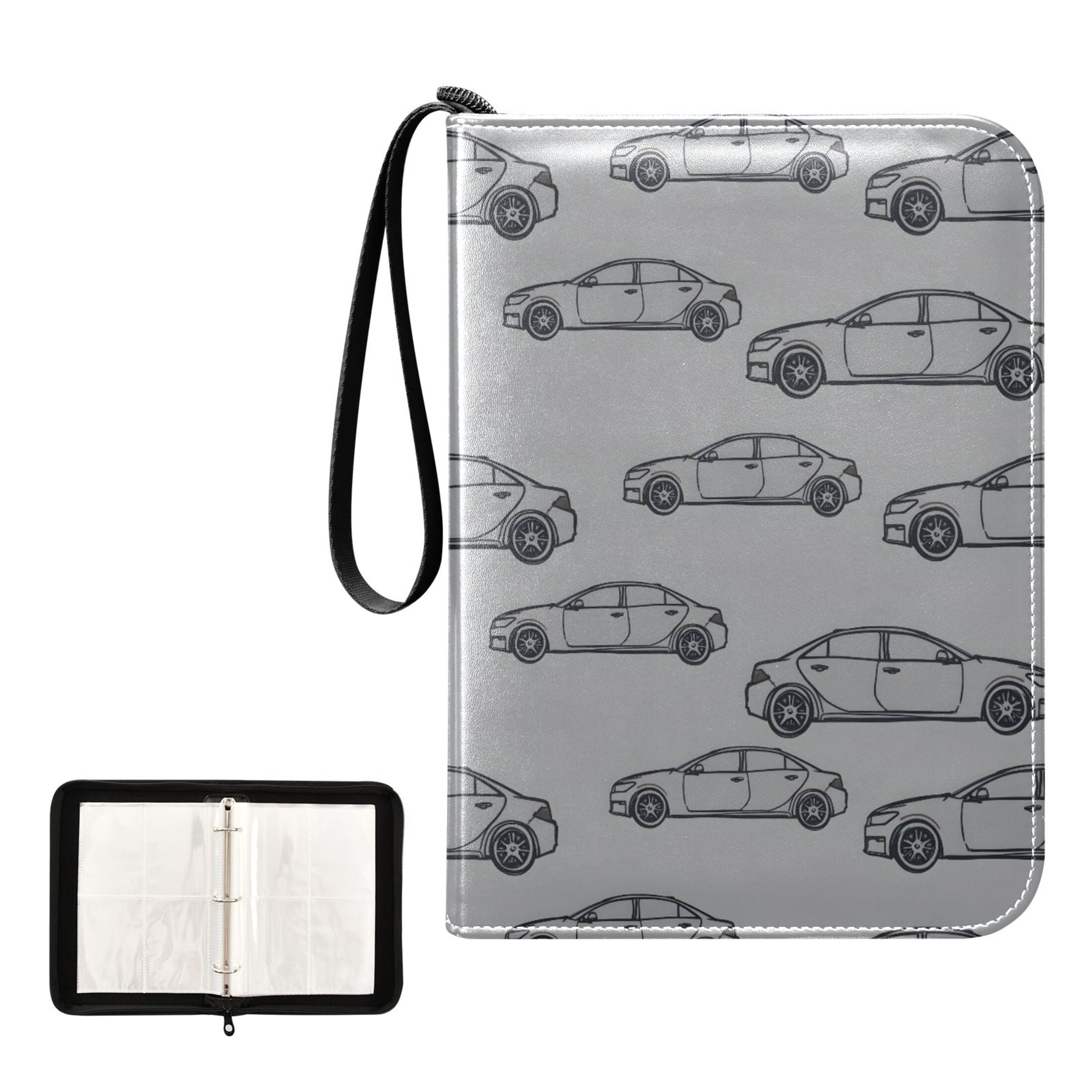 ALAZA Car Vintage Gray Trading Card Binder 4 Pocket Cards Collection ...
