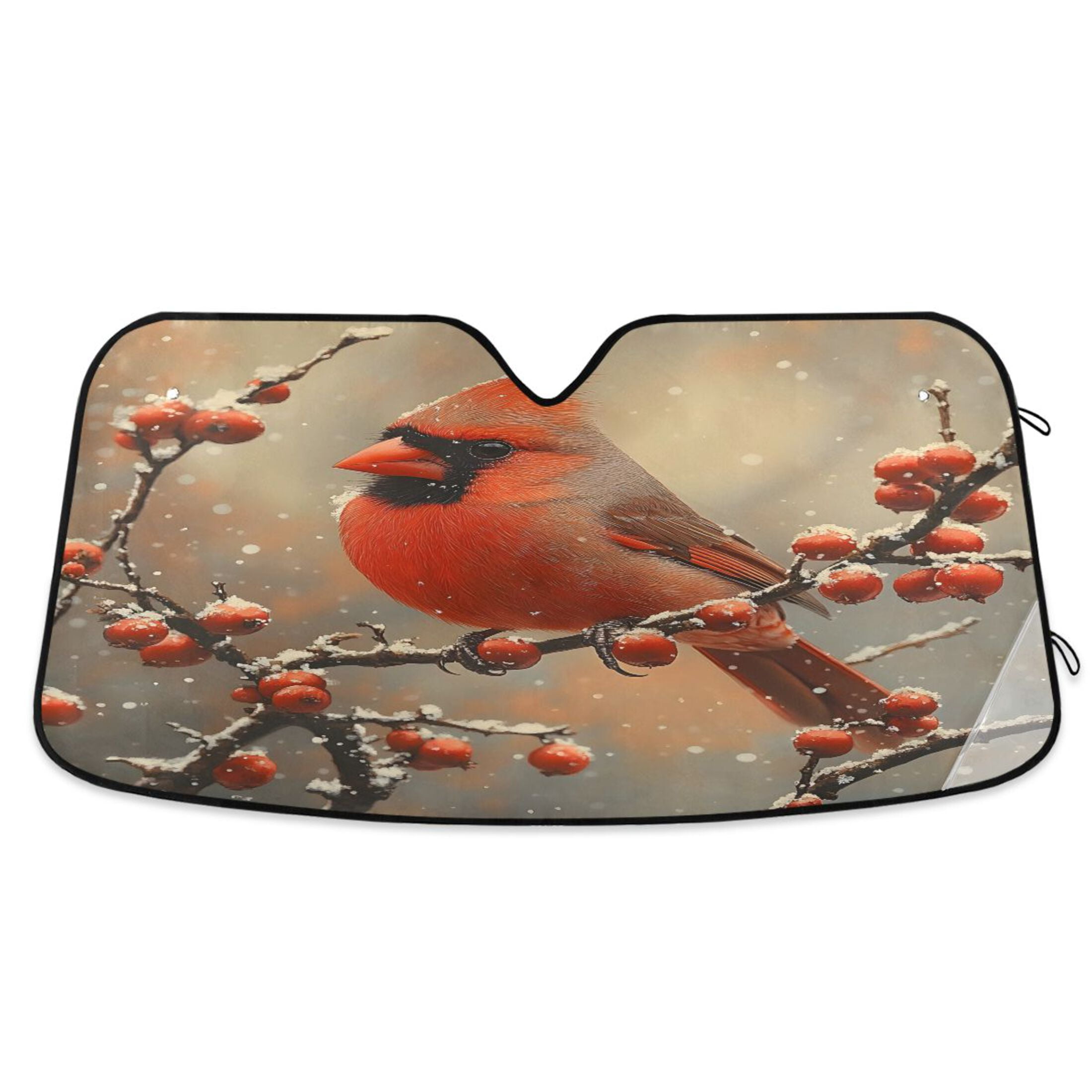 ALAZA Cardinal Winter Windshield Sun Shade Car Foldable Sun Visor Block ...