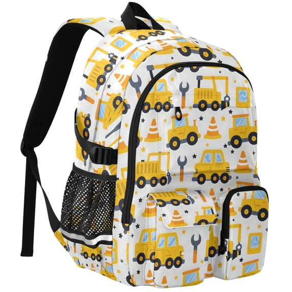ALAZA Carton Engineering Trucks Print Student Backpack School Bookbag ...