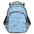 ALAZA Cartoon Airplanes School Backpack Elementary Bag Student Bookbag ...