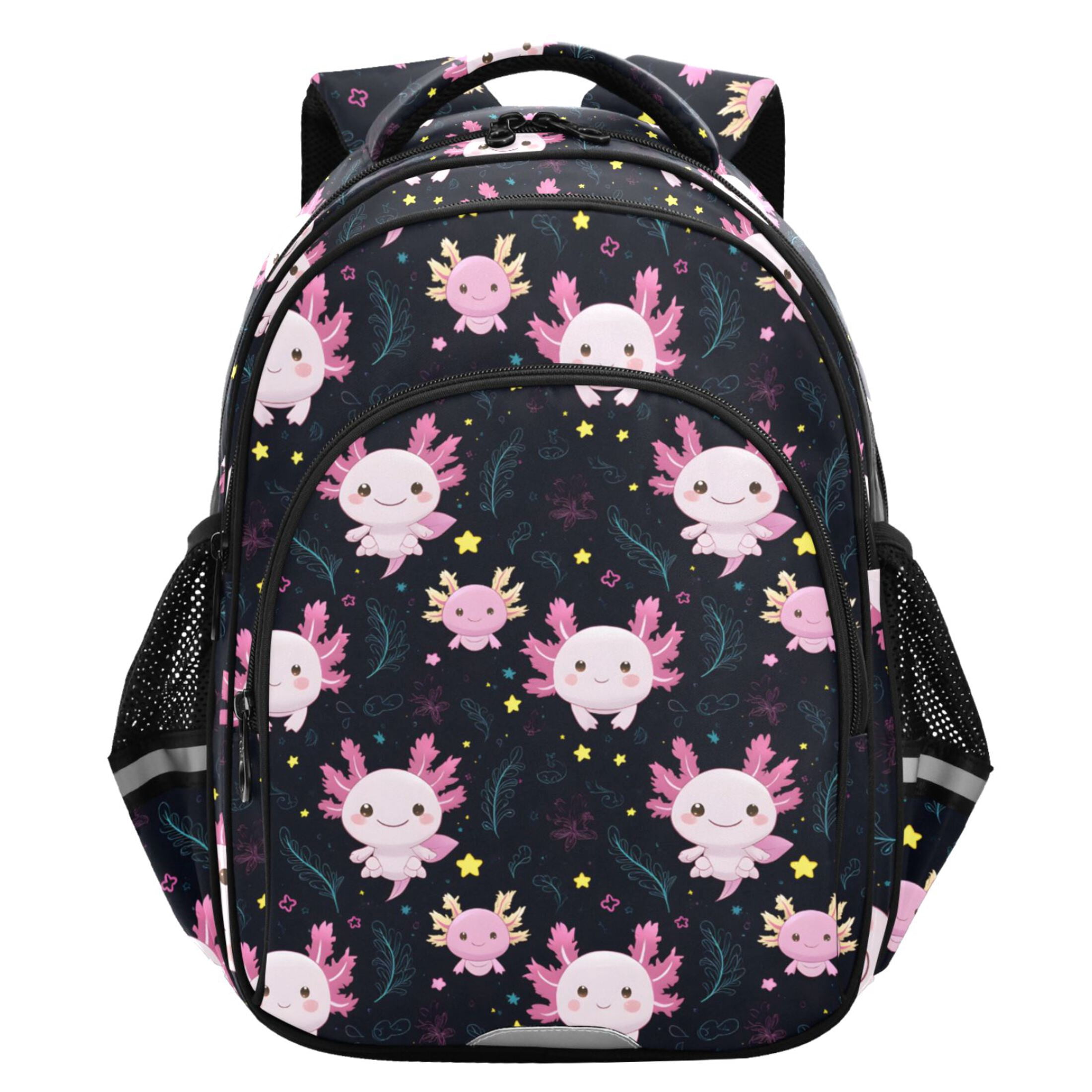 ALAZA Cartoon Axolotl Stars School Backpack Elementary Bag Student ...
