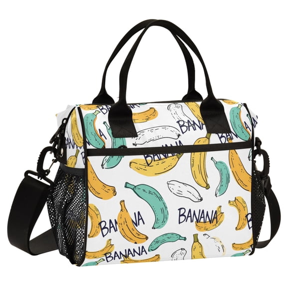 ALAZA Cartoon Bananas Print Cooler Lunch Bag Insulated Reusable Lunch ...