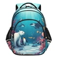 ALAZA Cartoon Bear Penguin under Sea School Backpack Elementary Bag ...