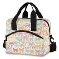ALAZA Cartoon Bows Insulated Lunch Box Large Reusable Cooler Bag with ...