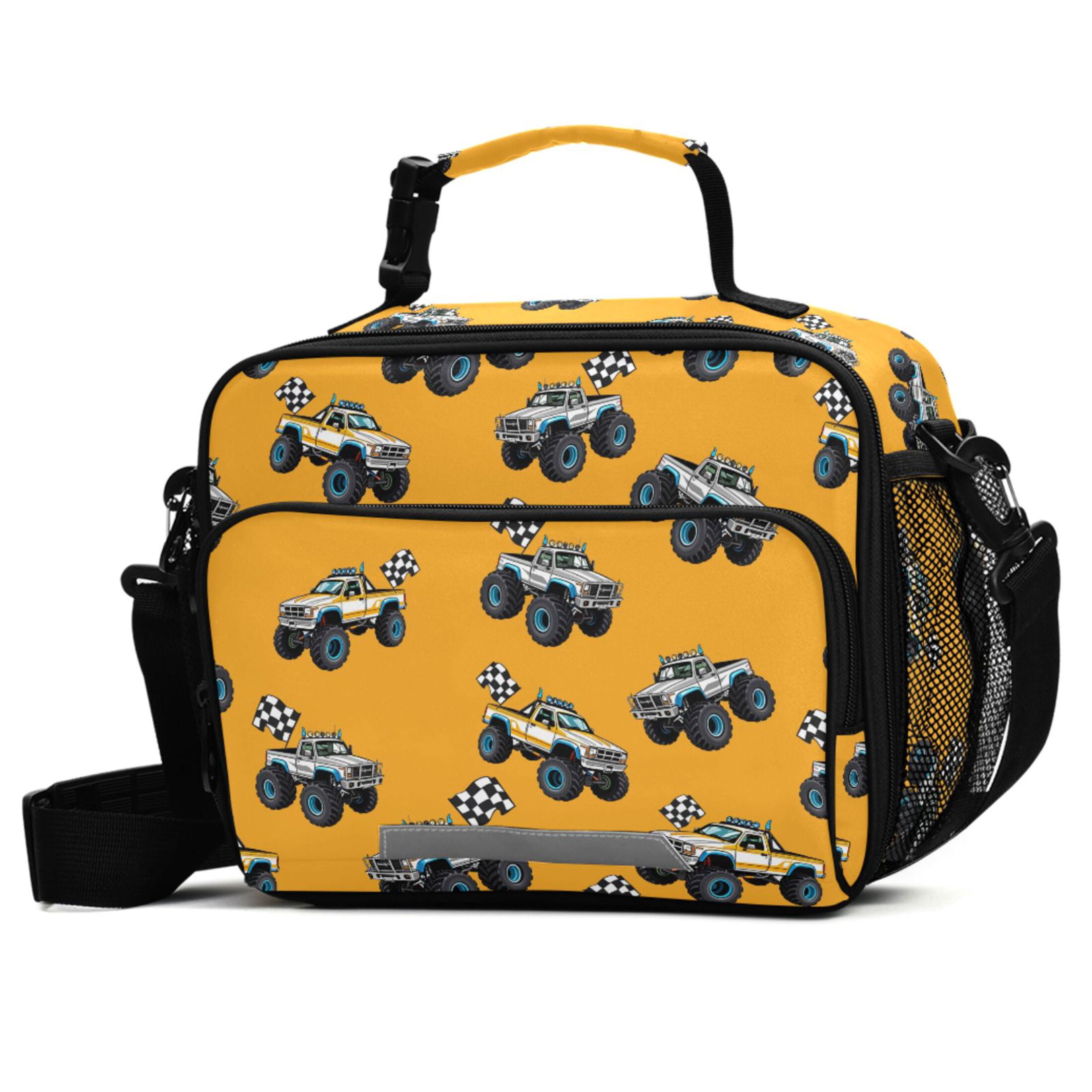 ALAZA Cartoon Car Vehicle Lunch Box Insulated Cooler Bag Reusable Tote ...