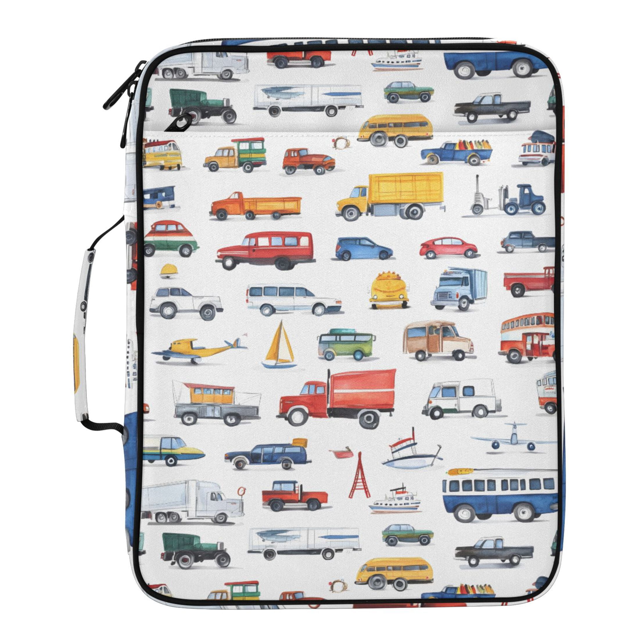 ALAZA Cartoon Car Vehicle Pattern Expanding Accordion File Folder 3 ...