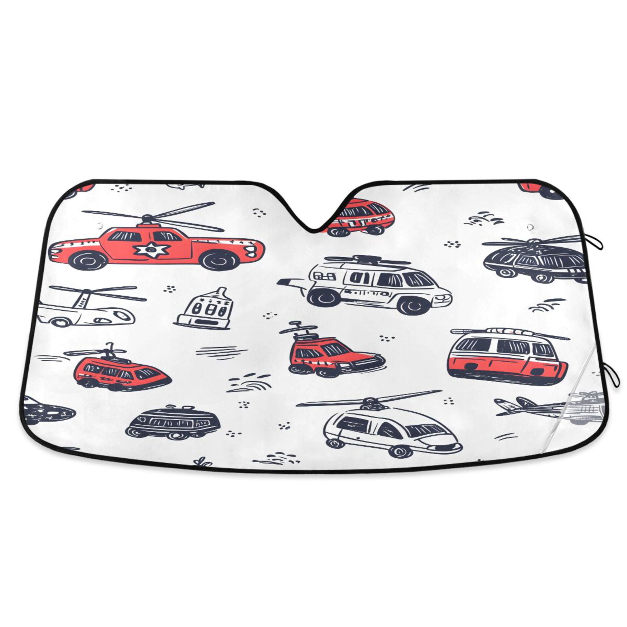 ALAZA Cartoon Car Windshield Sun Shade Car Foldable Sun Visor Block UV ...