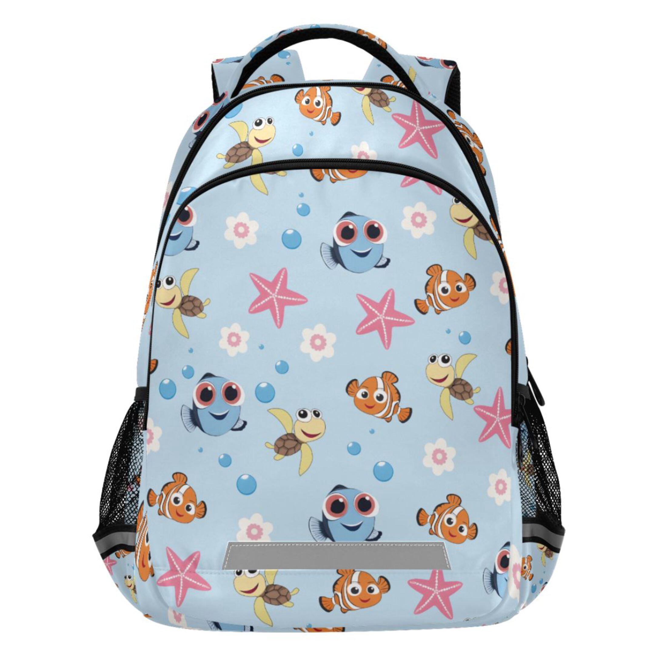 ALAZA Cartoon Clownfish Starfish Pattern Backpack Elementary School ...