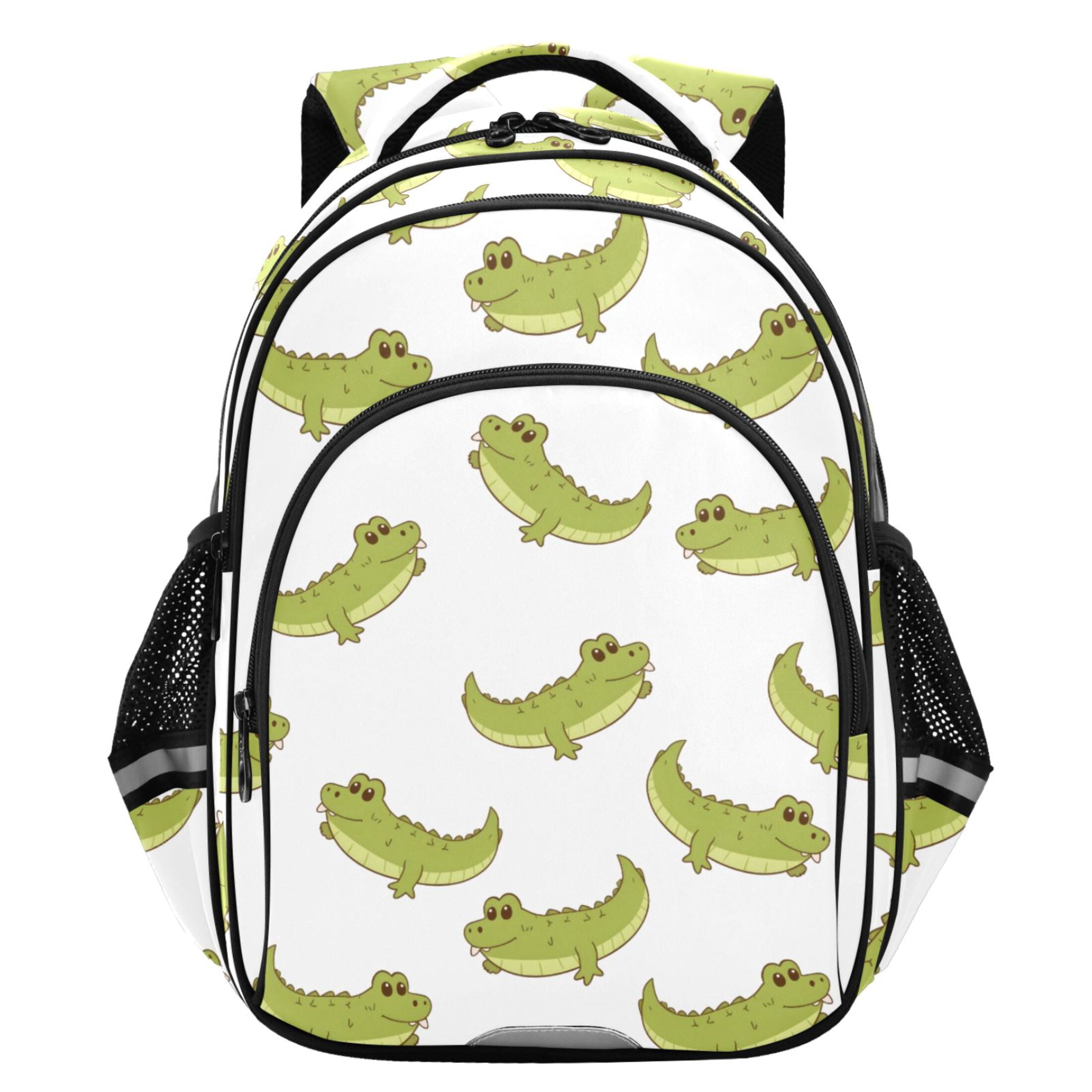 ALAZA Cartoon Crocodile School Backpack Elementary Bag Student Bookbag ...