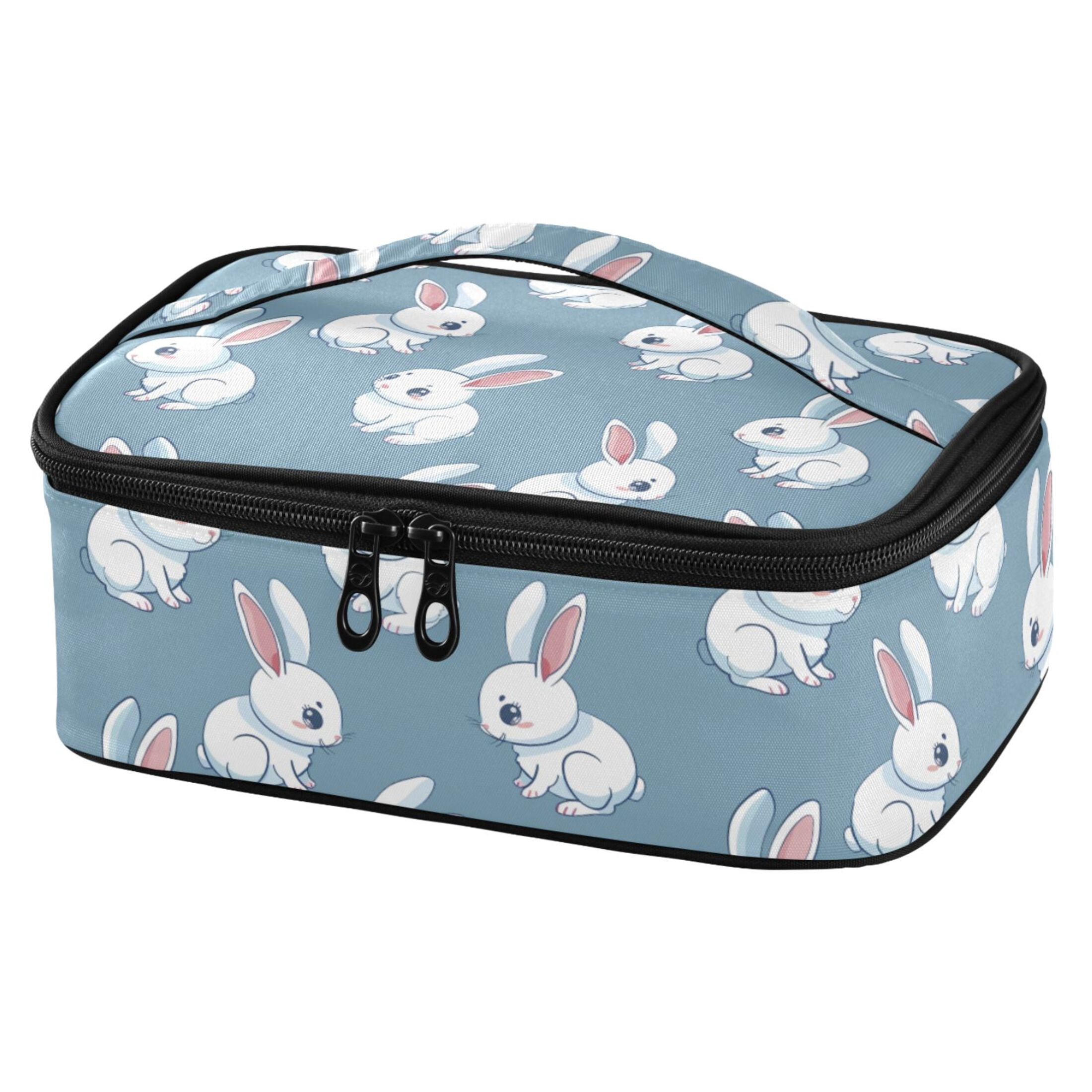 ALAZA Cartoon Cute Rabbits Lunch Box Insulated Cooler Tote Bag Reusable ...