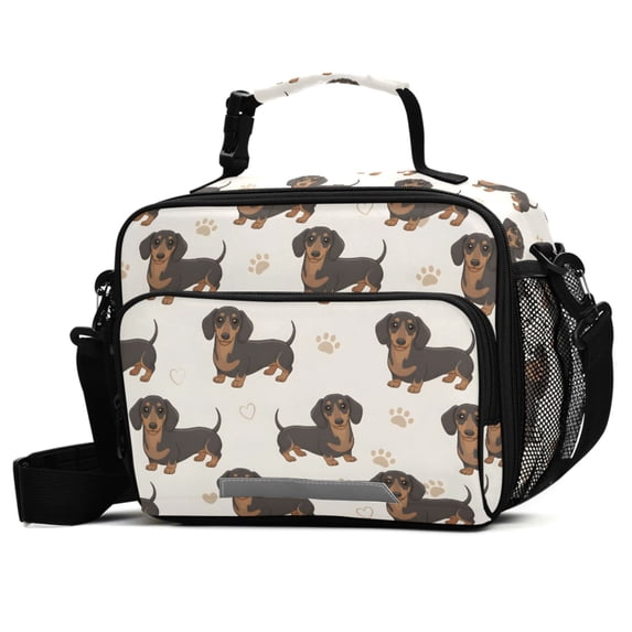 ALAZA Cartoon Dachshund Dogs Lunch Box Insulated Cooler Bag Reusable ...