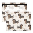 ALAZA Cartoon Dachshund Dogs Pattern Pencil Pouch 3 Ring Binder with ...