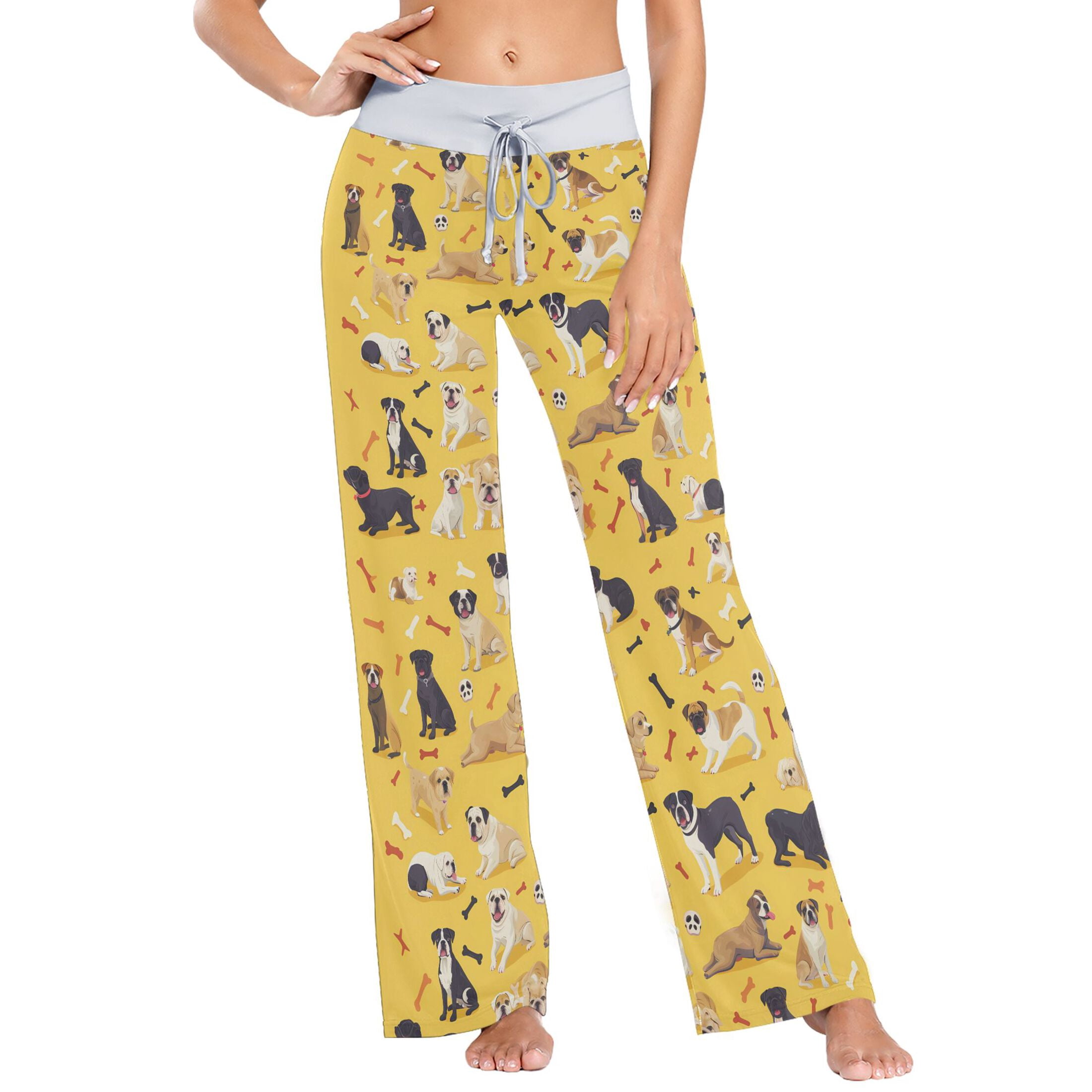 ALAZA Cartoon Different Dogs Bones Women's Comfy Pajama Pants Sleepwear ...