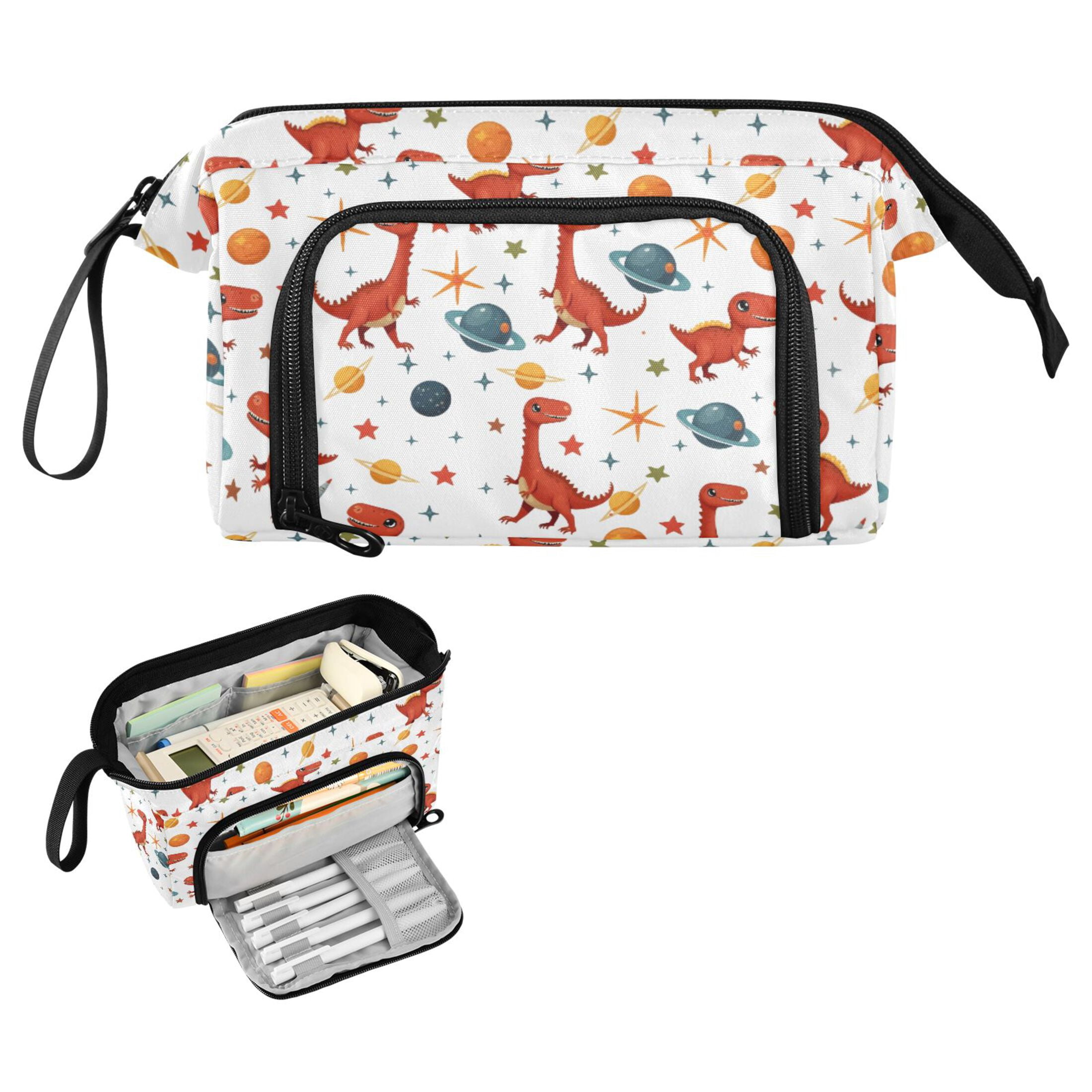 ALAZA Cartoon Dinosaur Planet Pencil Pouch Big Capacity Pencil Case ...