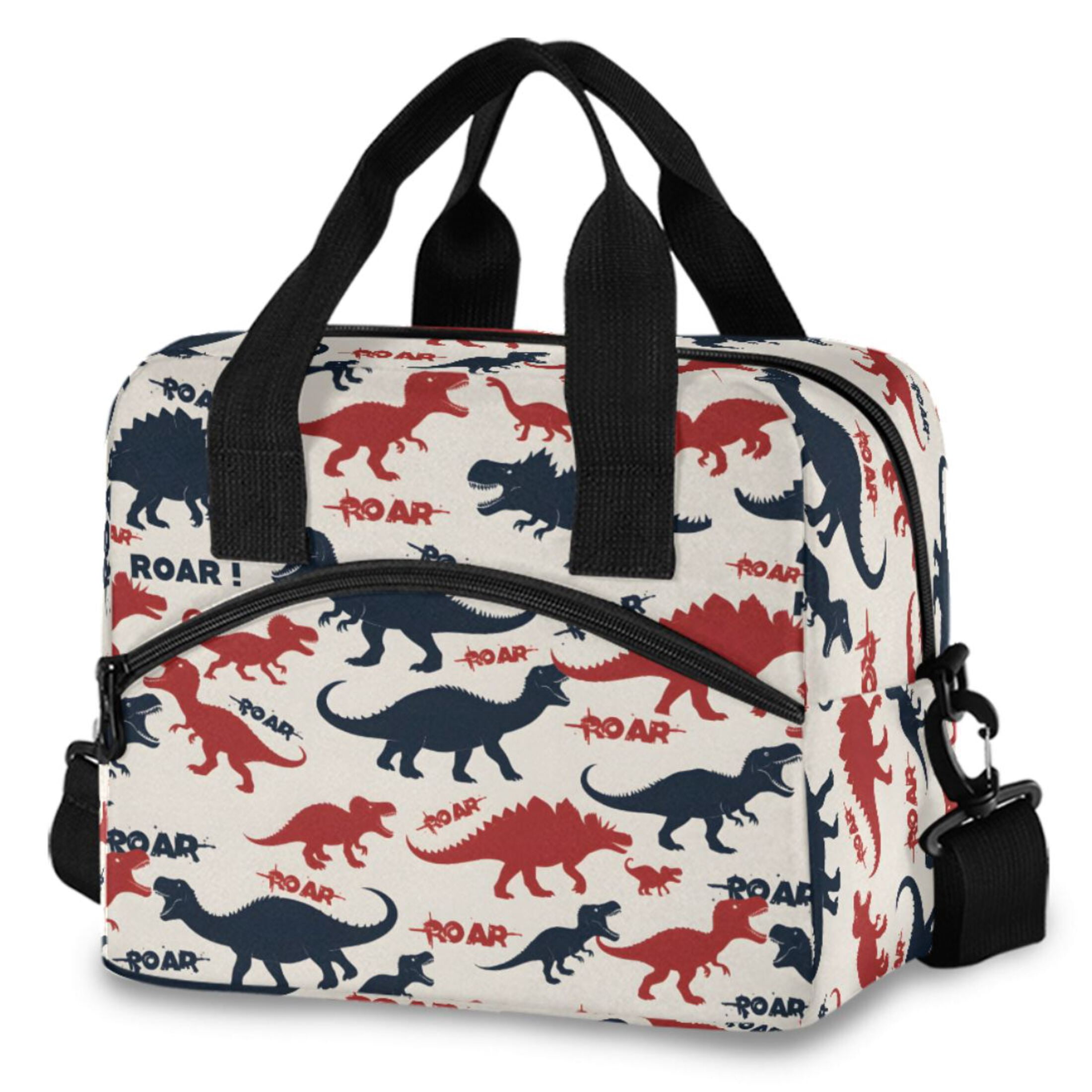 ALAZA Cartoon Dinosaur-d3 Insulated Lunch Box Large Reusable Cooler Bag ...