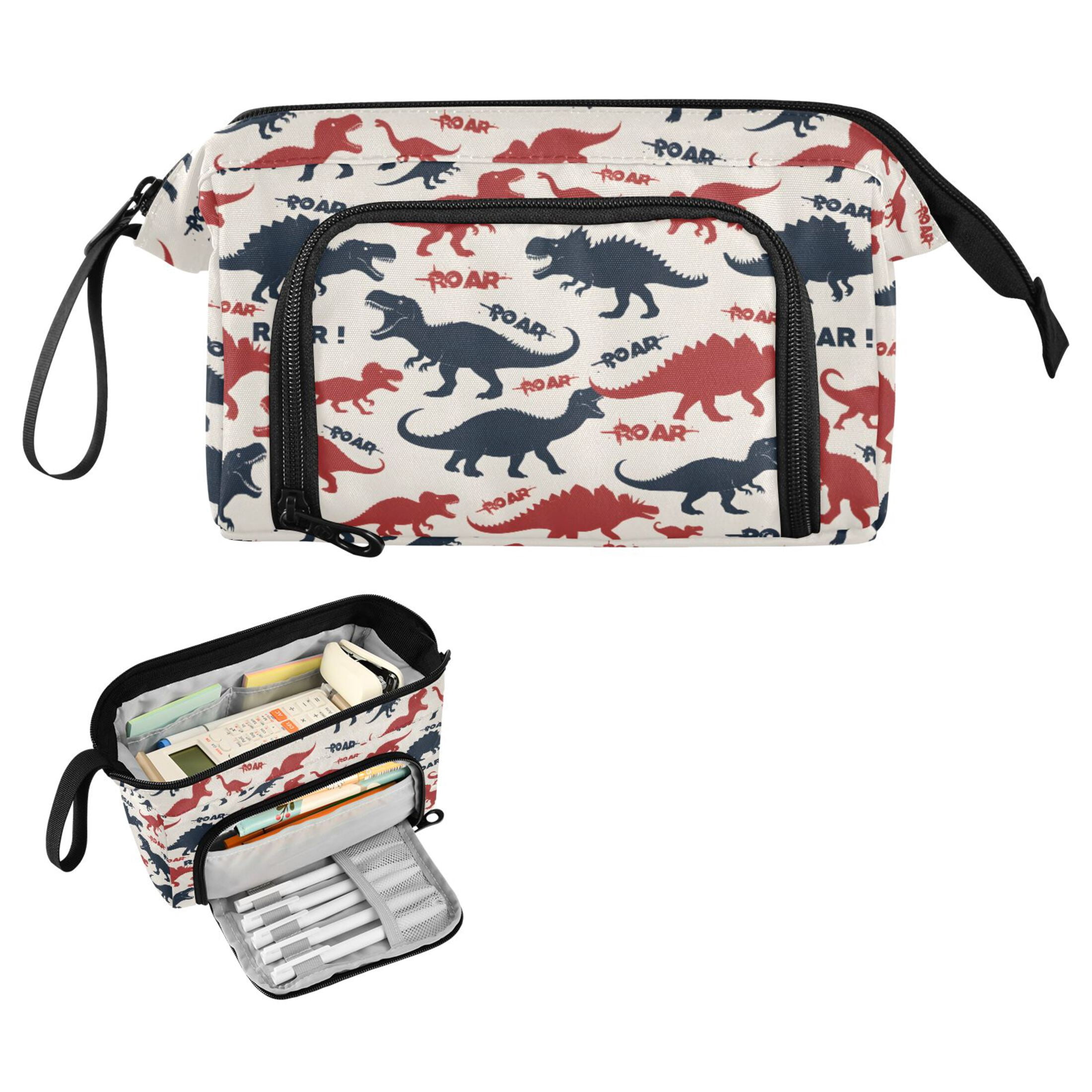 ALAZA Cartoon Dinosaur-d3 Pencil Pouch Big Capacity Pencil Case Zipper ...