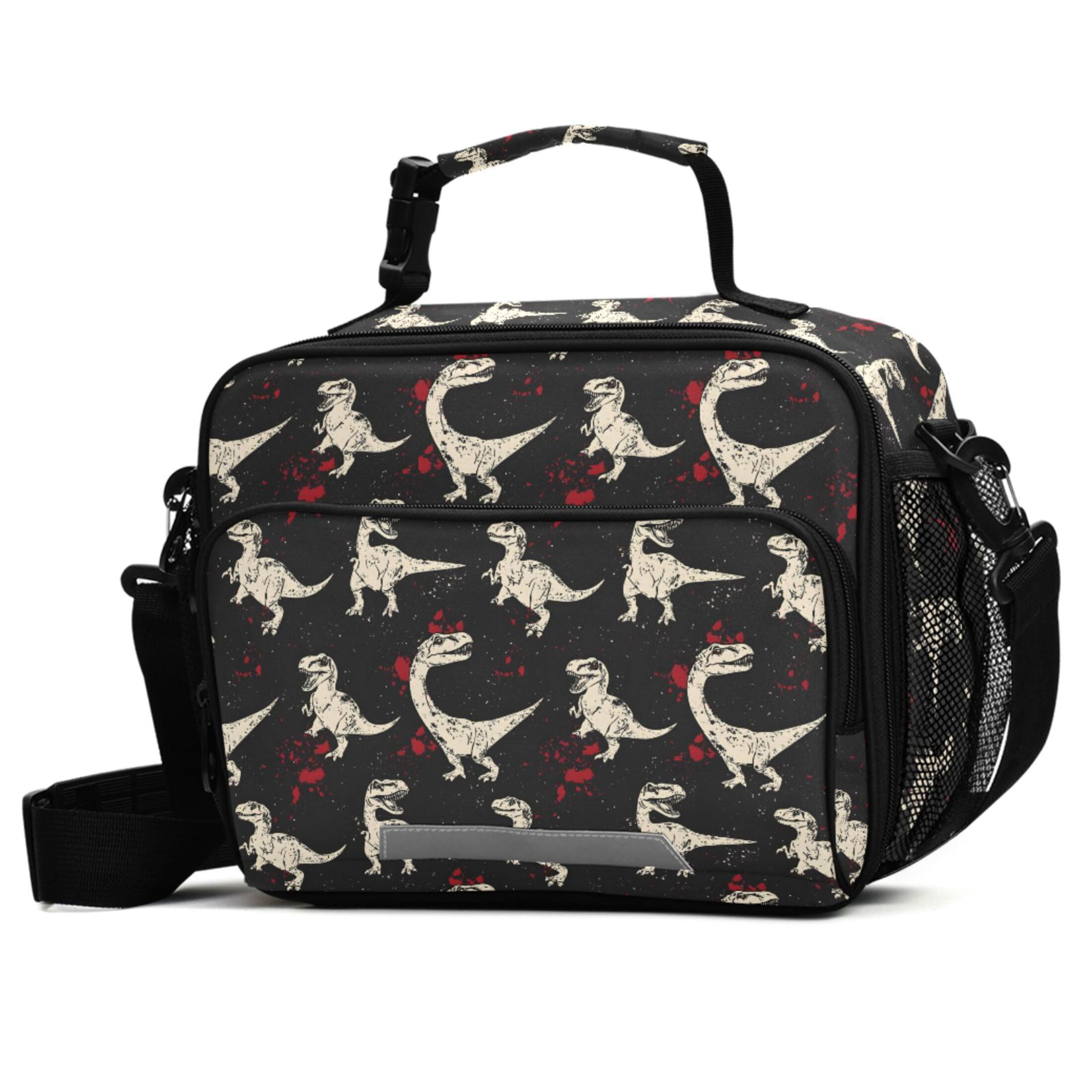 ALAZA Cartoon Dinosaur-d7 Lunch Box Insulated Cooler Bag Reusable Tote ...