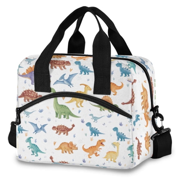 ALAZA Cartoon Dinosaurs Funny Insulated Lunch Box Large Reusable Cooler ...