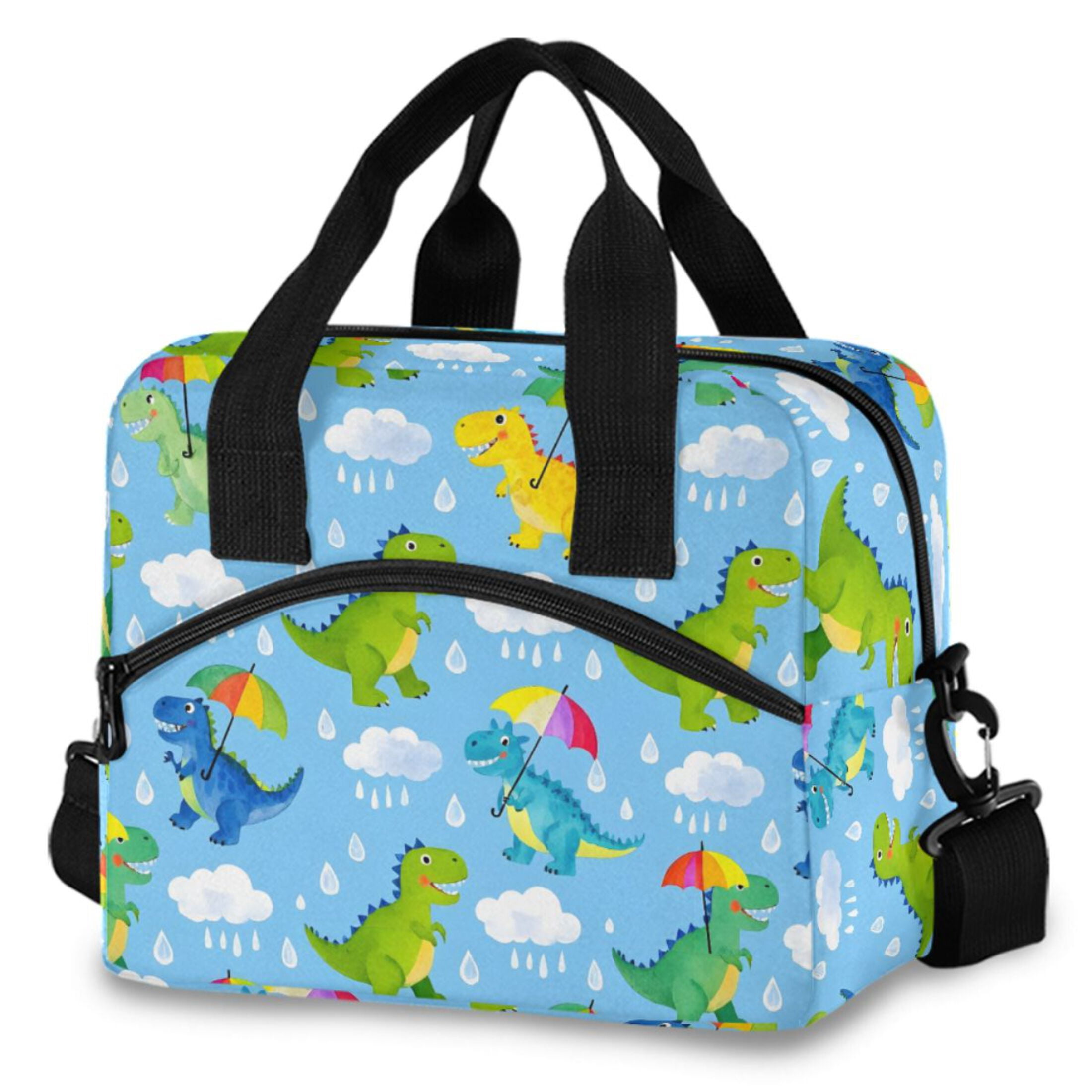 ALAZA Cartoon Dinosaurs Insulated Lunch Box Large Reusable Cooler Bag ...