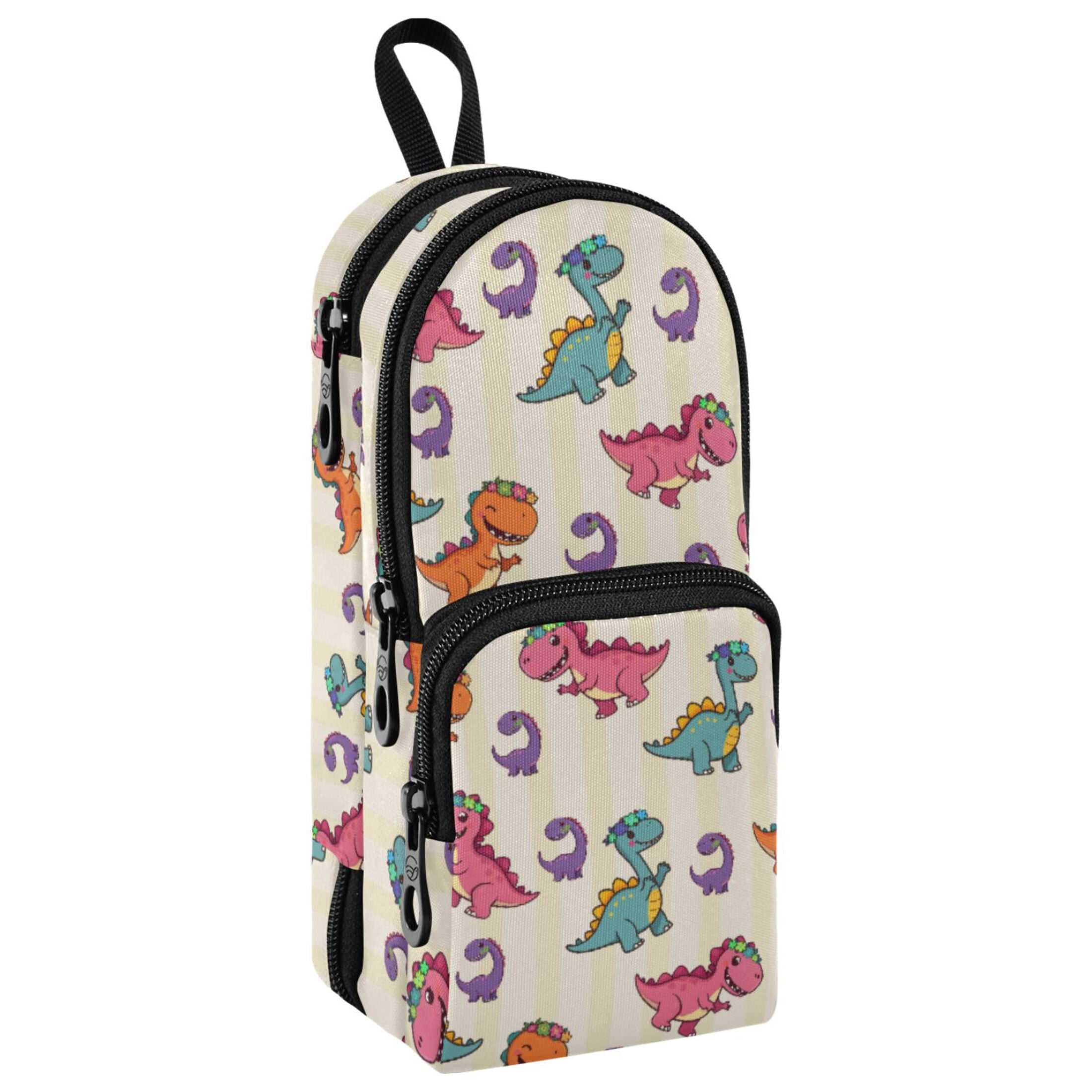 ALAZA Cartoon Dinosaurs Pencil Case Pen Pouch Stationery Organizer Bag ...