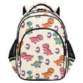 ALAZA Cartoon Dinosaurs School Backpack Elementary Bag Student Bookbag ...