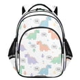 ALAZA Cartoon Dinosaurs School Backpack Elementary Bag Student Bookbag ...