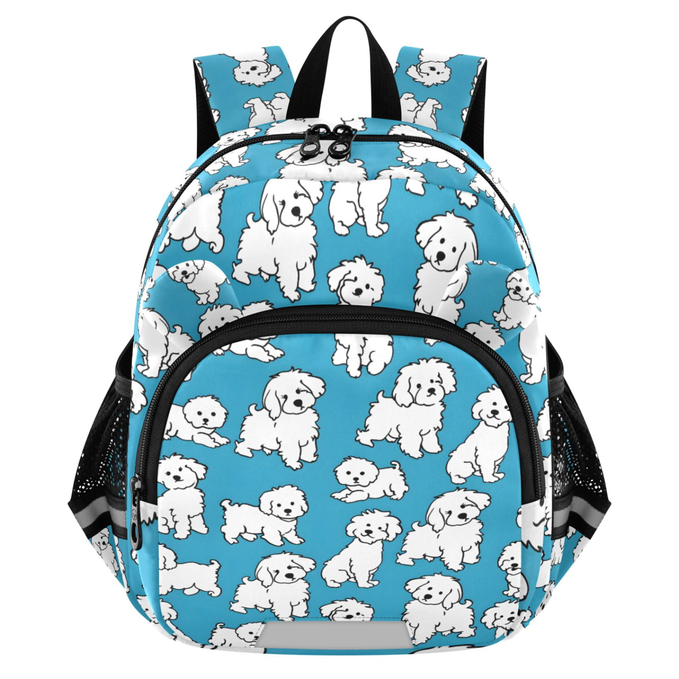 ALAZA Cartoon Dogs Blue Mini Backpack School Bookbag Age 3-7 Medium ...