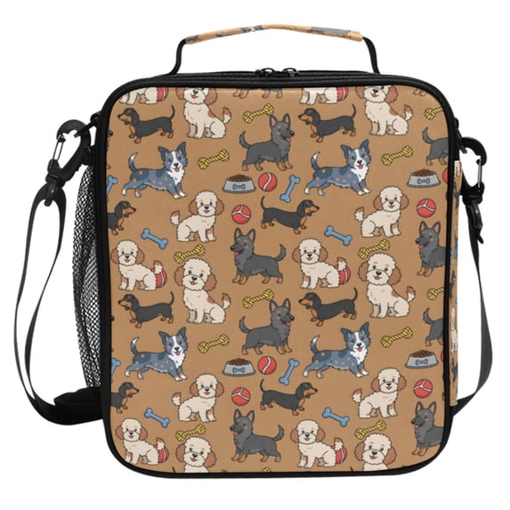 ALAZA Cartoon Dogs Bone Lunch Box Insulated Cooler Lunch Bag with ...