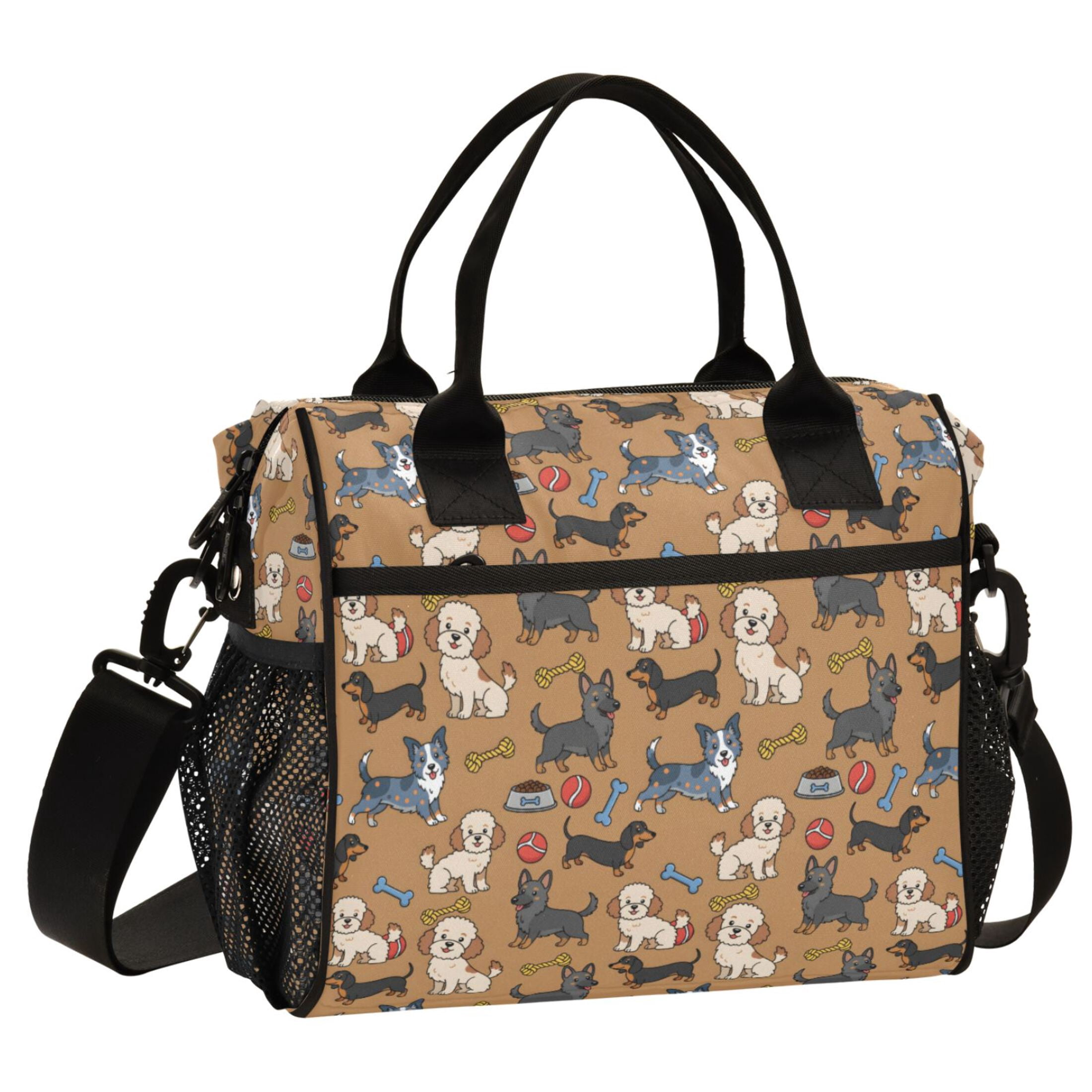 ALAZA Cartoon Dogs Bone Print Cooler Lunch Bag Insulated Reusable Lunch ...