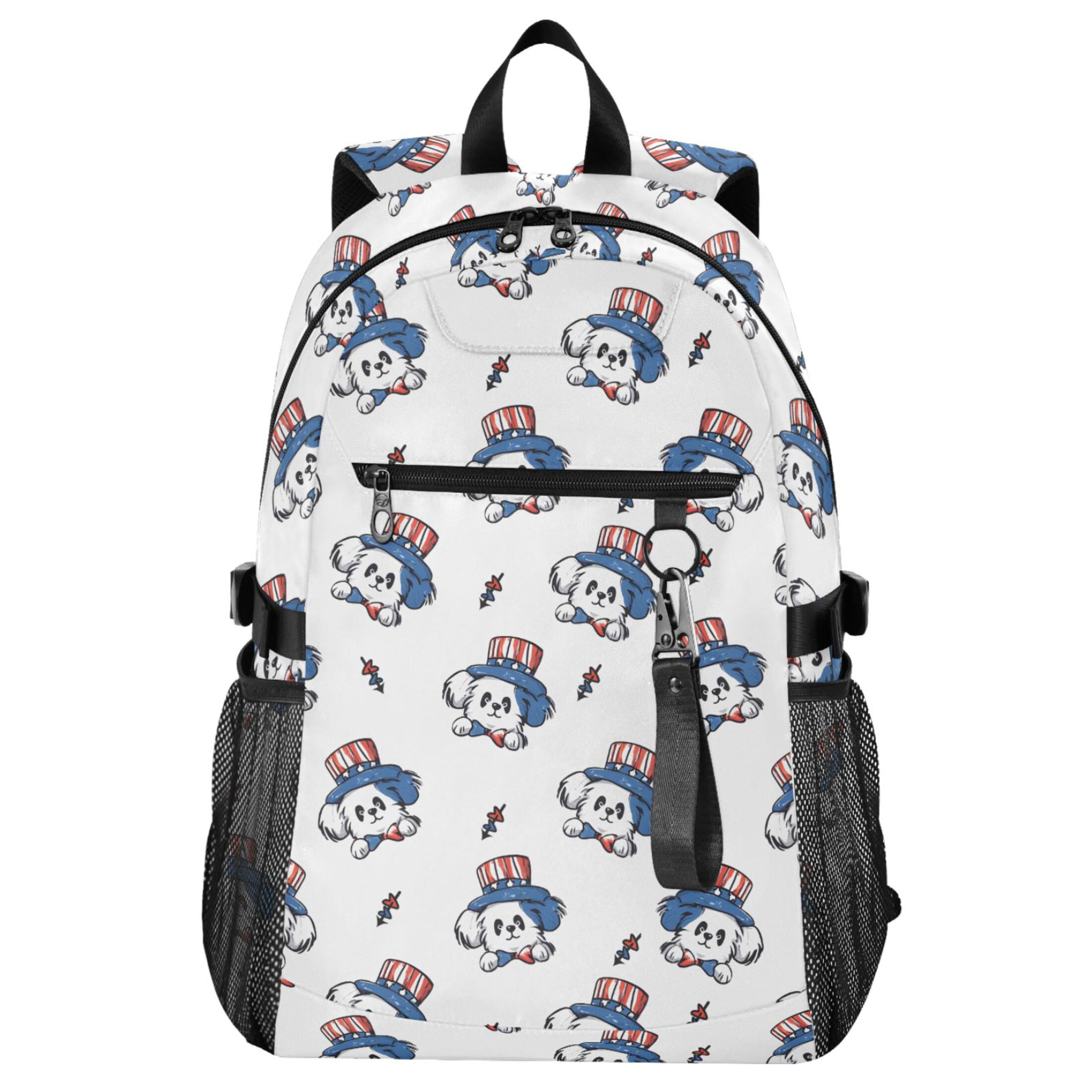 ALAZA Cartoon Dogs Head Pattern School Backpack Travel Laptop Bag ...