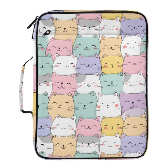 ALAZA Cartoon Doodle Cats Pattern Expanding Accordion File Folder 3 ...