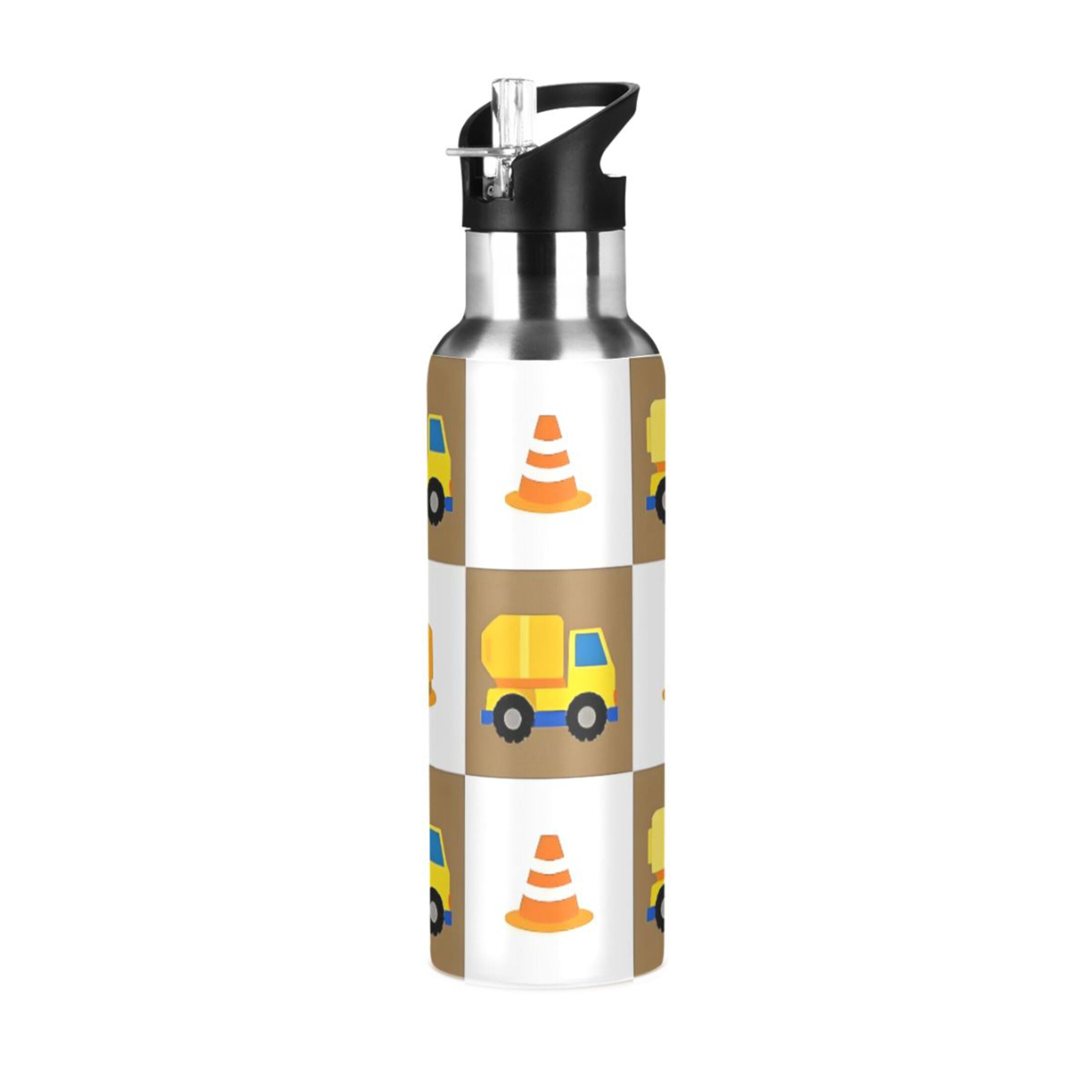 ALAZA Cartoon Engineering Vehicles Water Bottle Insulated Flask ...