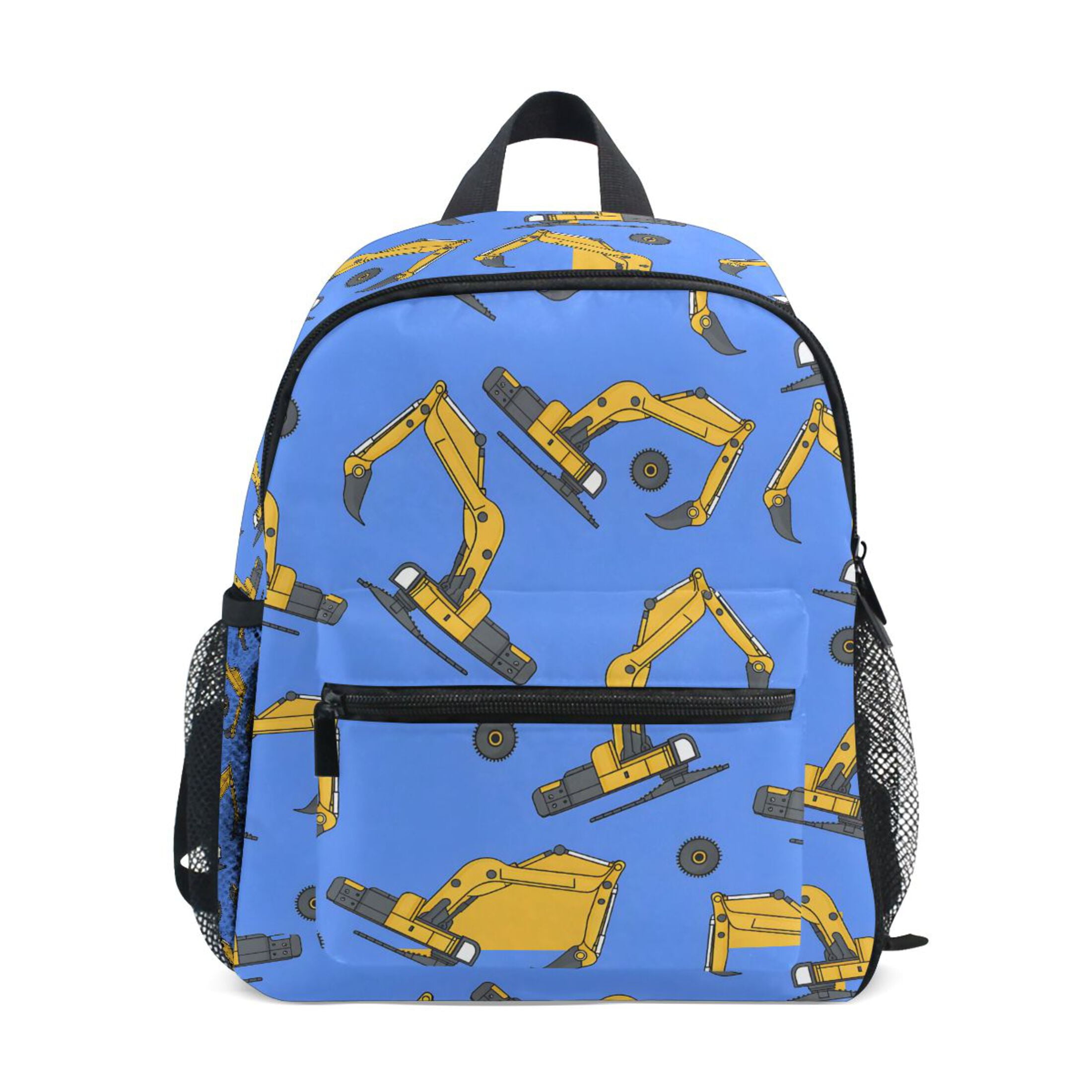 ALAZA Cartoon Excavator Trucks School Backpack Small Bookbag Mini Bags ...