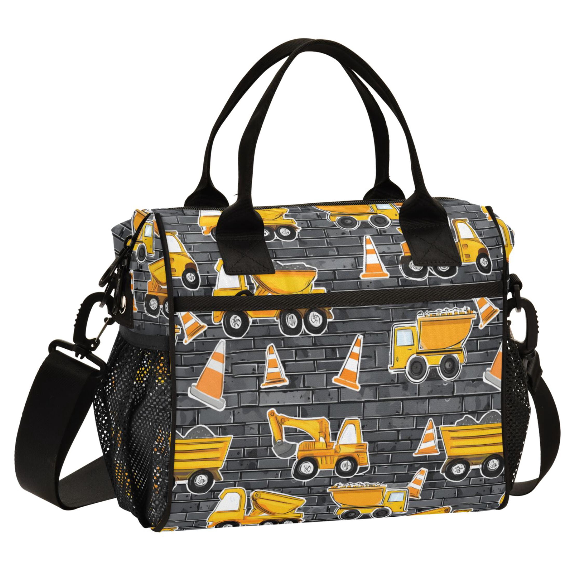 ALAZA Cartoon Excavator Trucks-h1 Print Cooler Lunch Bag Insulated ...
