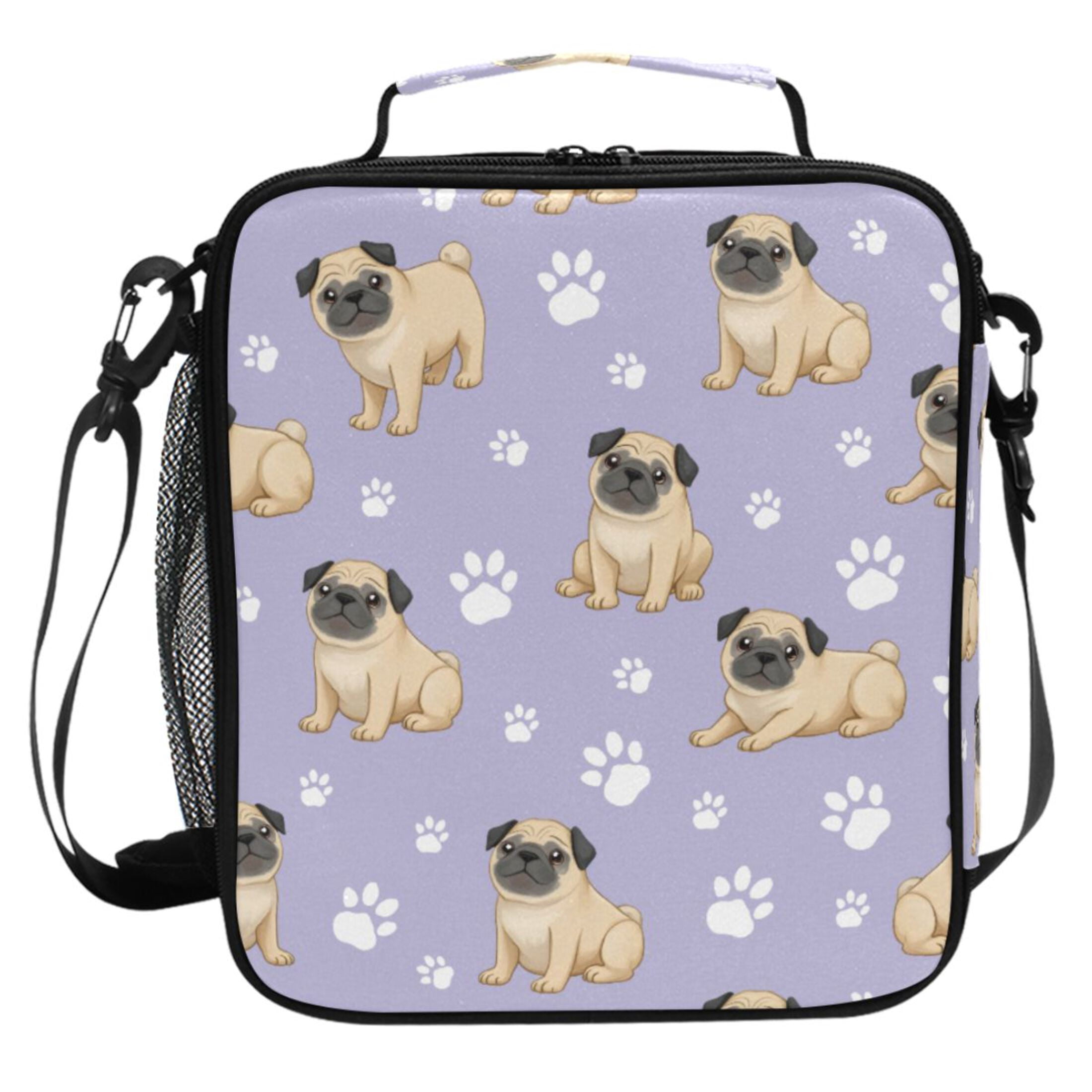 ALAZA Cartoon French Bulldog Lunch Box Insulated Cooler Lunch Bag with ...