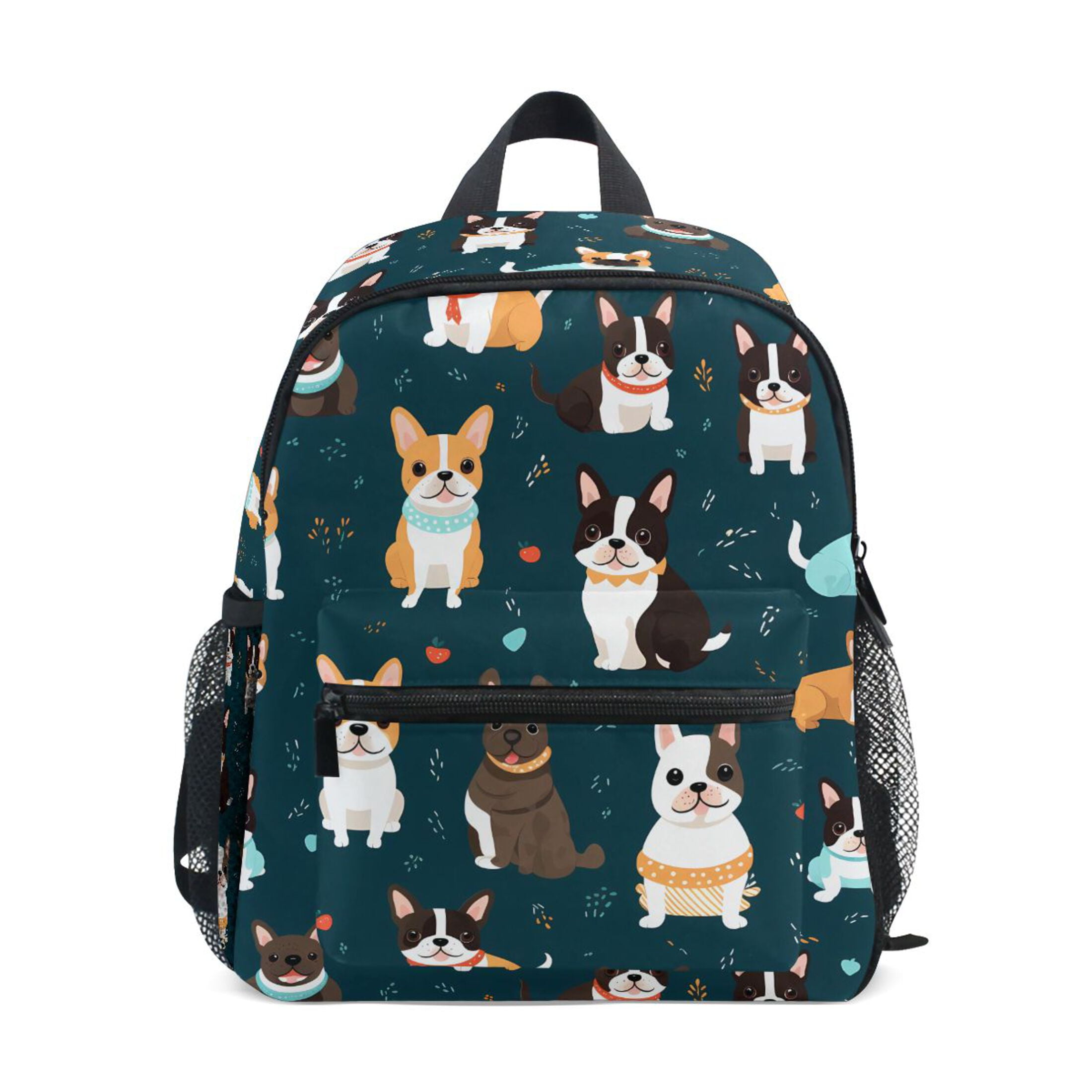 ALAZA Cartoon French Bulldog School Backpack Small Bookbag Mini Bags ...